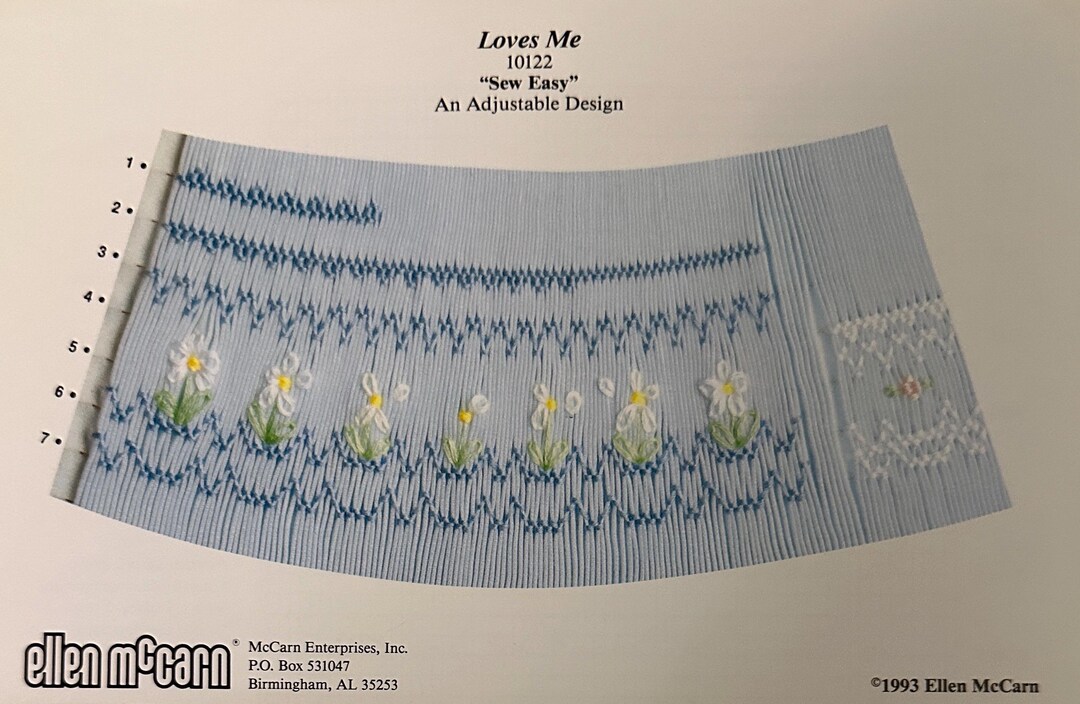 Ellen Mccarn Smocking Plate - LOVES ME - Free Shipping - Etsy