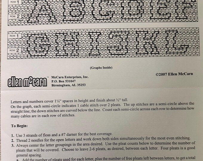 Ellen Mccarn Smocking Plate - GO TEAM! Block Letter Alphabet With ...