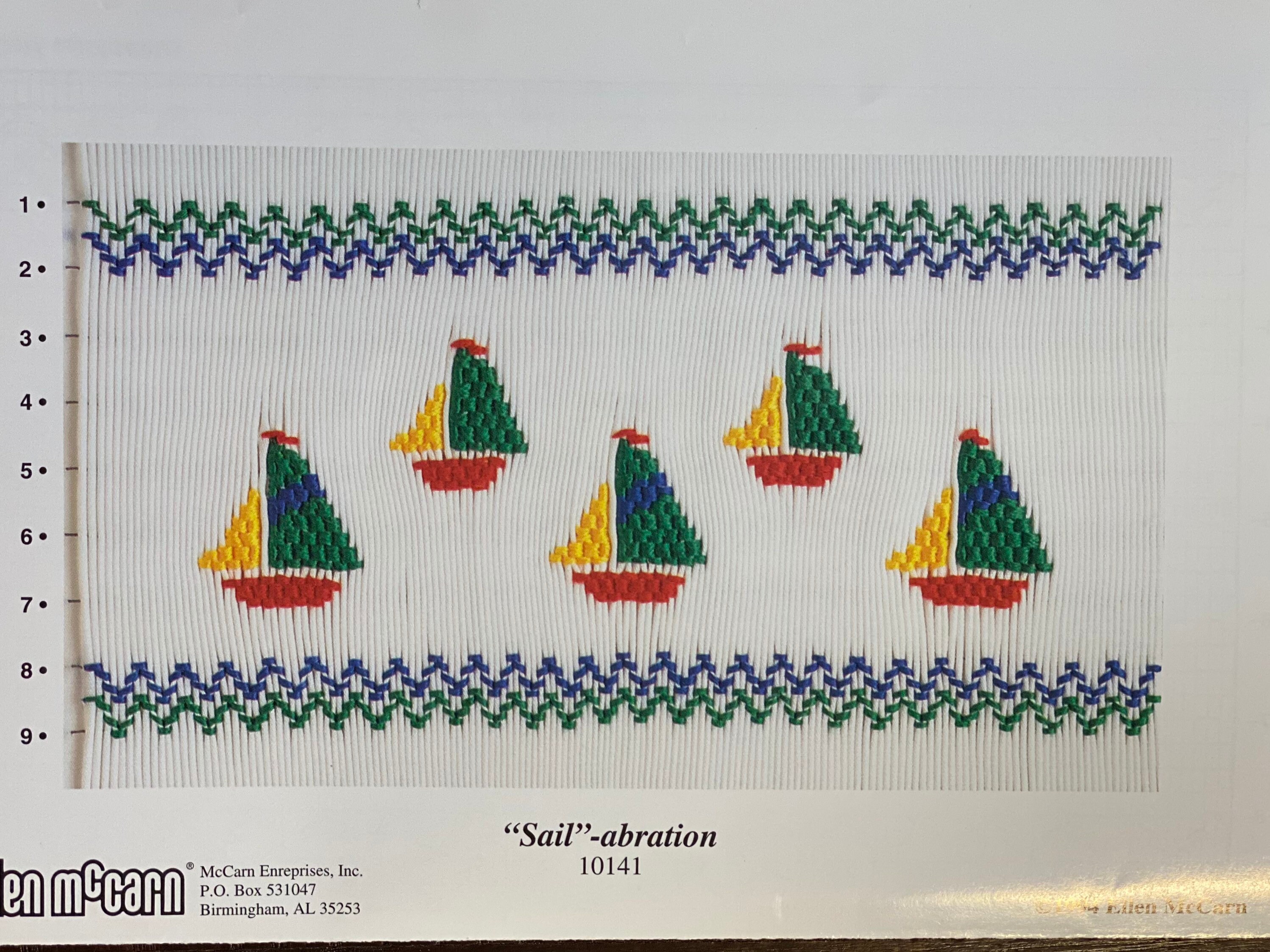Ellen Mccarn Smocking Plate - Sail-abration - Free Shipping - Etsy