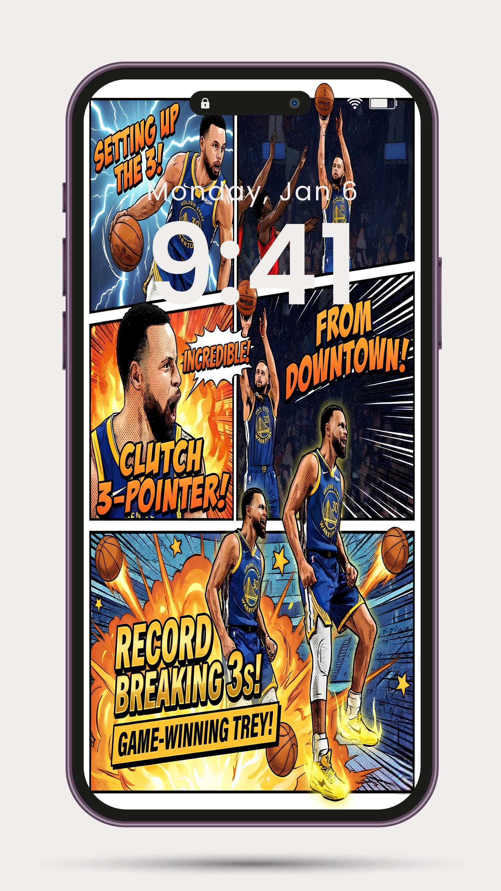 Steph Curry Comic Book Poster, Golden State Basketball Art (digital ...