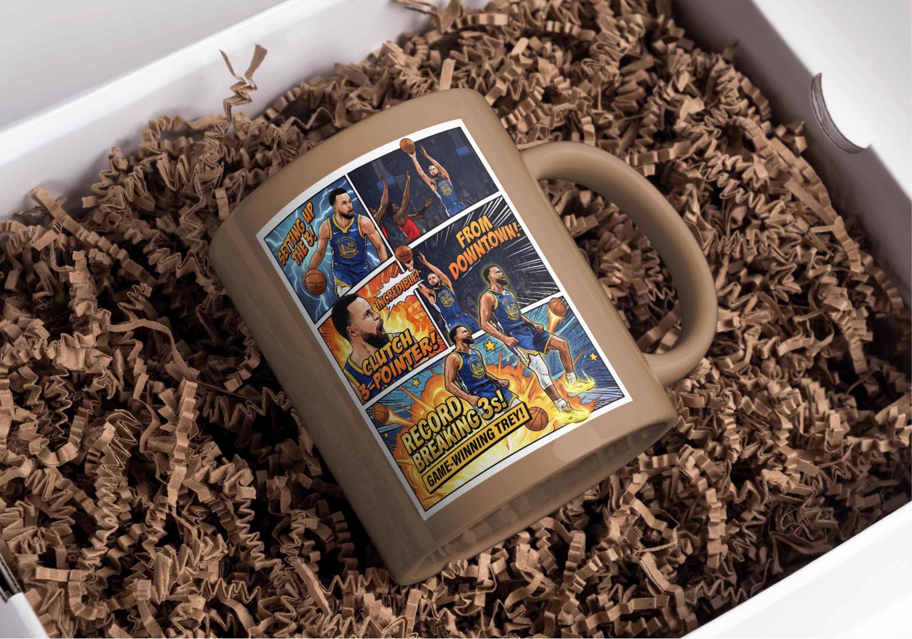 Steph Curry Comic Book Poster, Golden State Basketball Art (digital ...