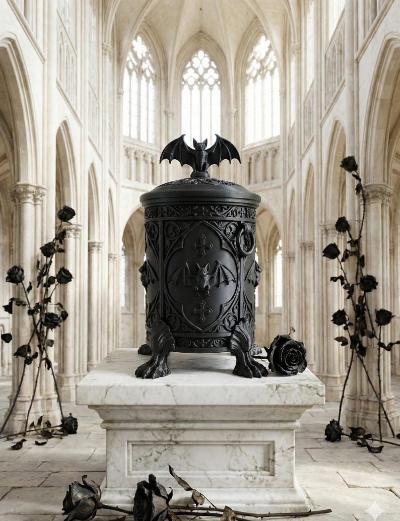 Dark Gothic Storage Canister Jar | Multiple Sizes Available - Etsy