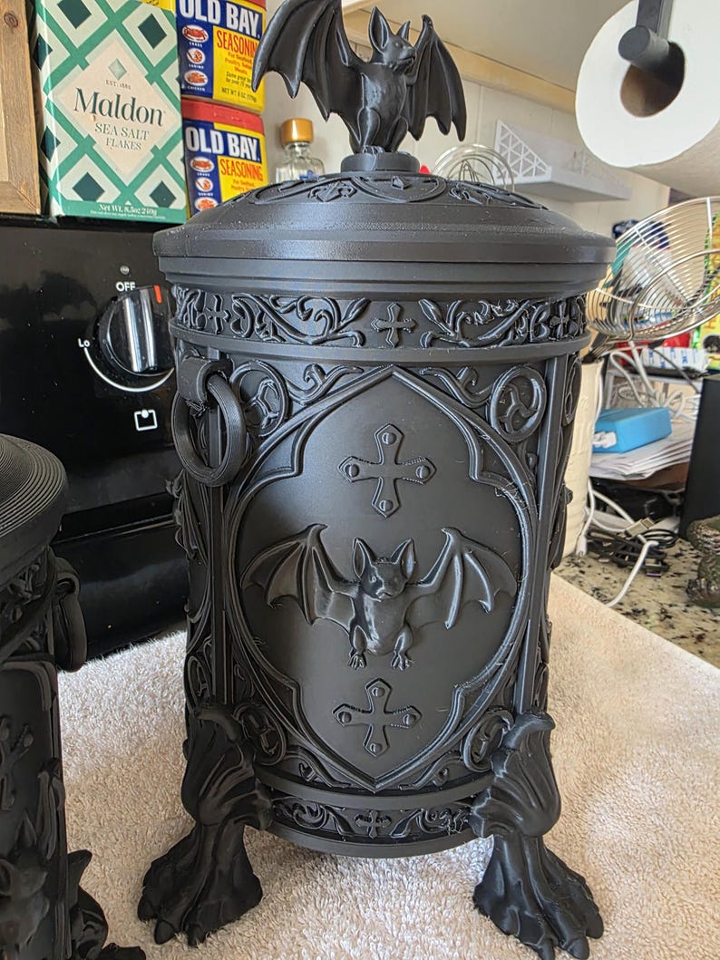Dark Gothic Storage Canister Jar | Multiple Sizes Available - Etsy