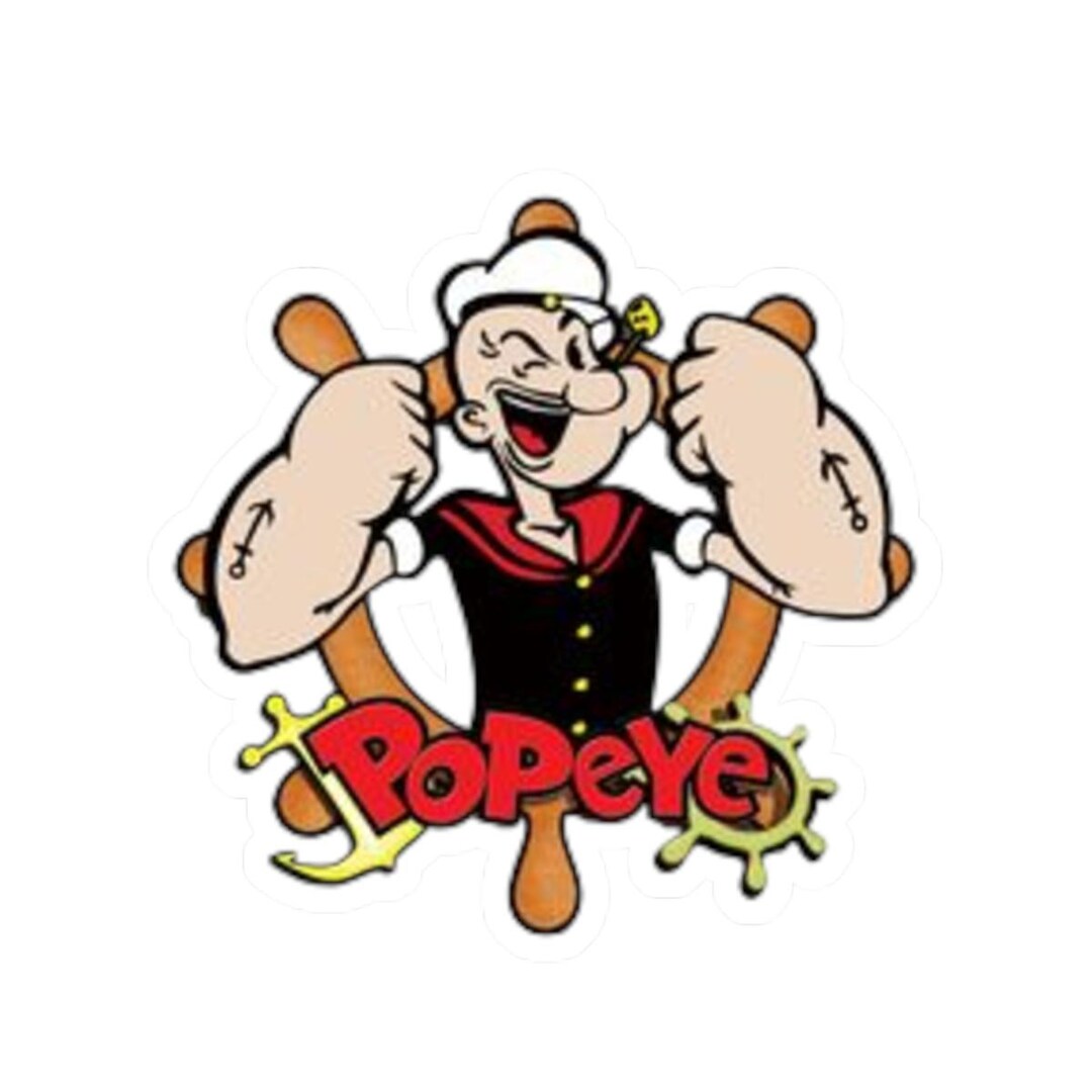 Popeye Sailor Cartoon Kiss-cut Sticker | Vinyl Decal - Etsy