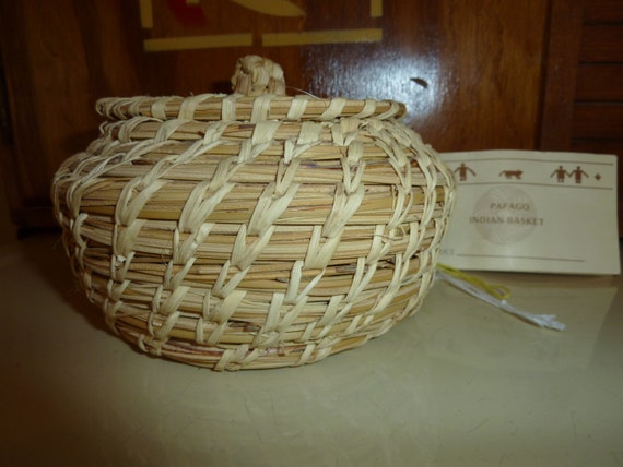 Papago Basket With Lid - Etsy