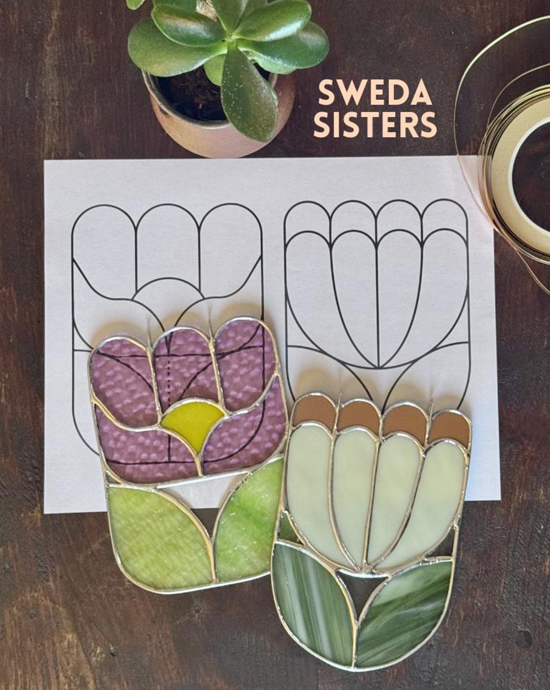 Spring Flowers - Stained Glass Pattern (digital Download, Hobby License ...