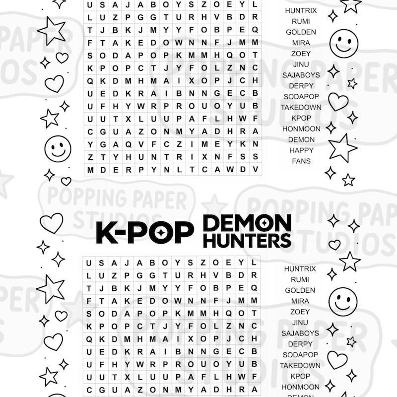 Word Search K Pop - Etsy