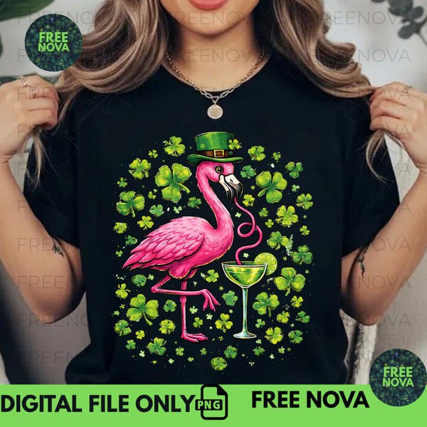 St. Patrick's Day Flamingo - Etsy
