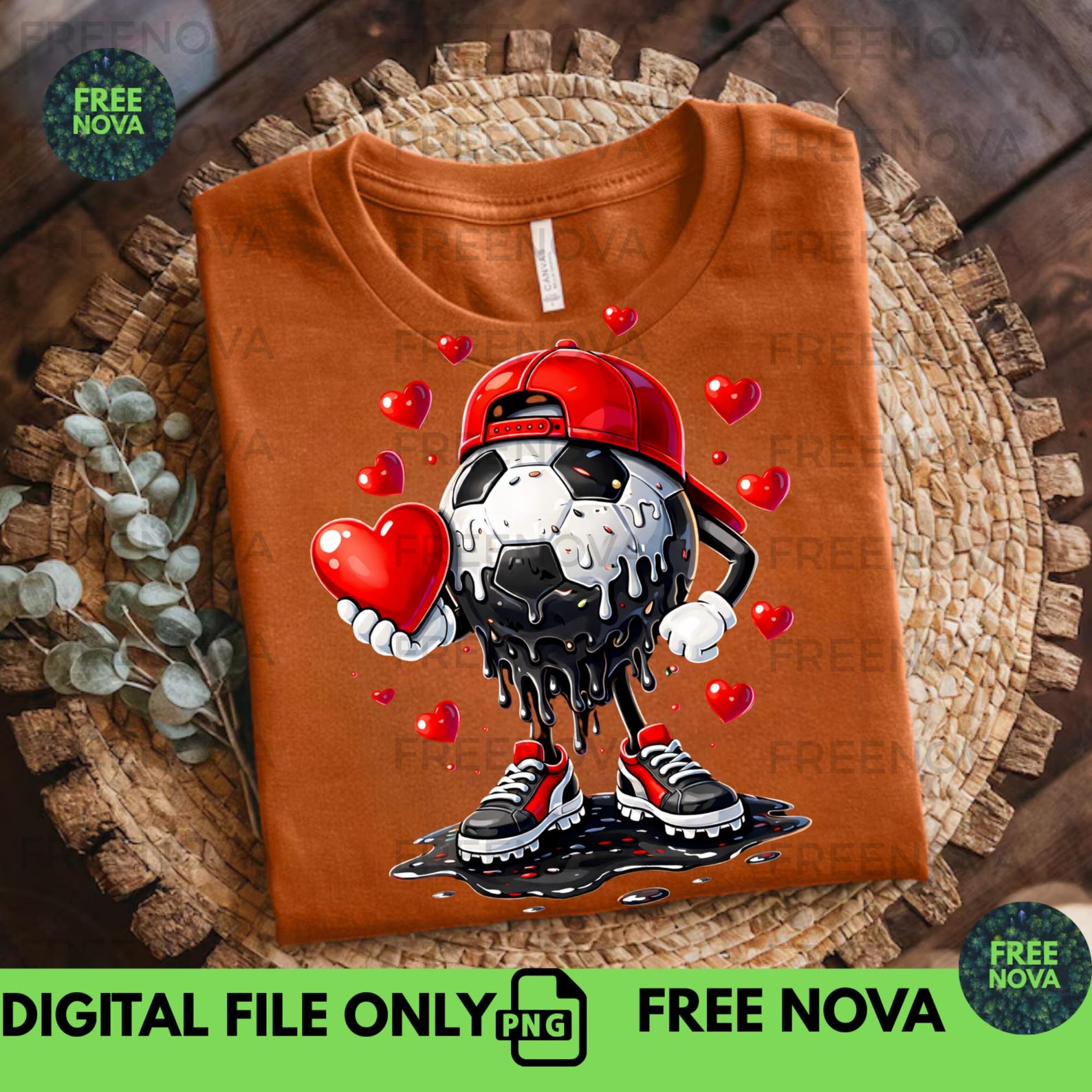 Valentine Soccer Heart Drip Png, Love Sports Valentine's Day PNG ...