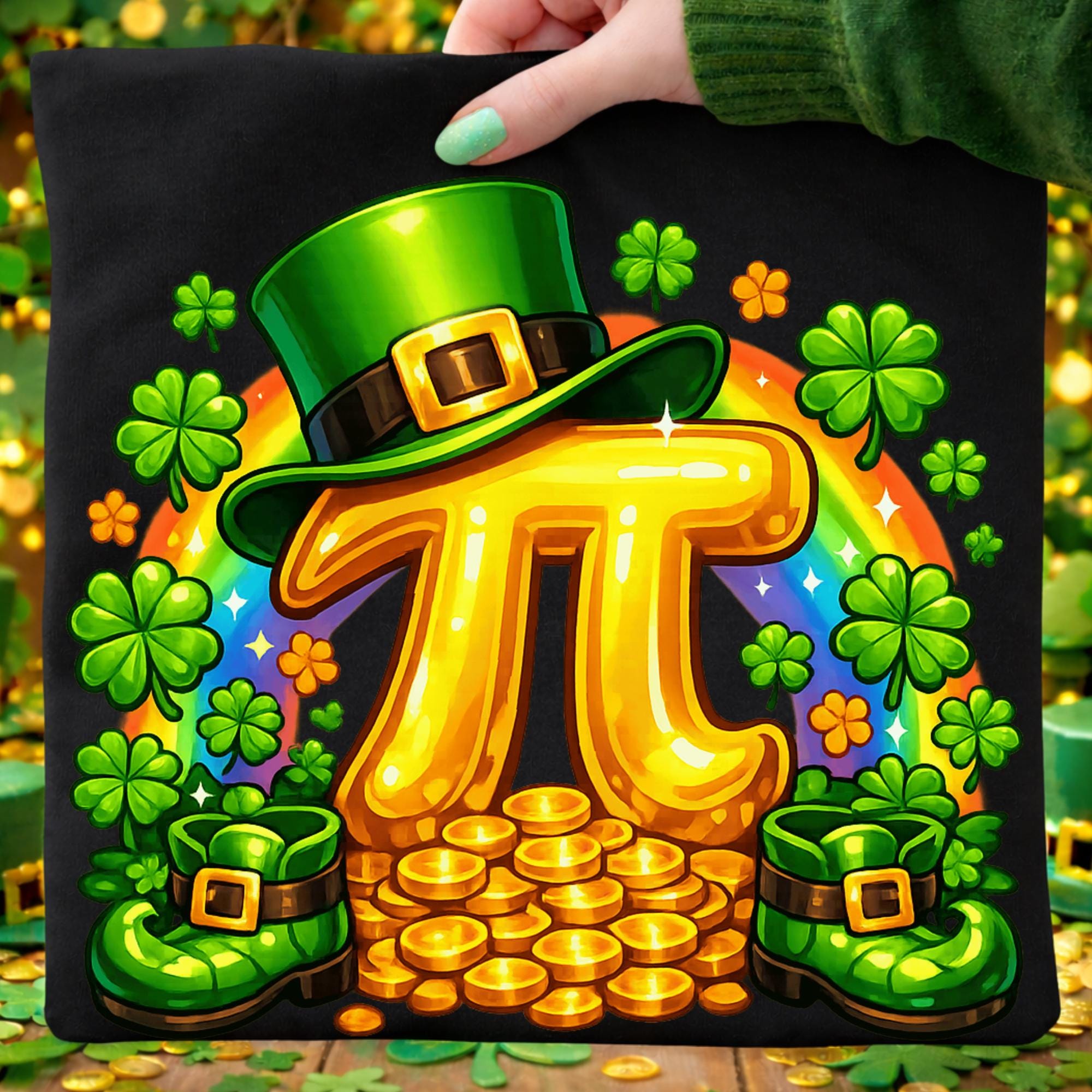St Patricks Day Pi Day Png, Irish Math Teacher Pi Png, Lucky Green ...