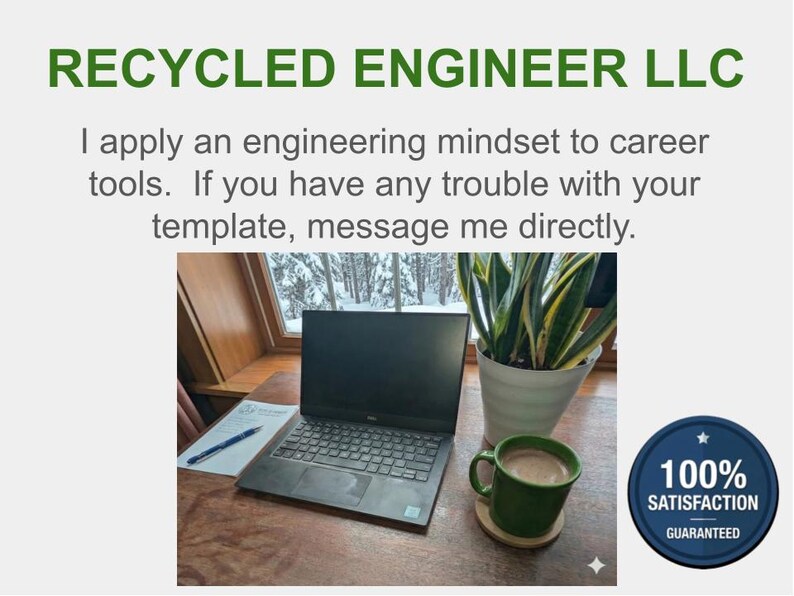 Entry Level Engineer Resume Template | ATS Optimized (word, PDF Guide) - Etsy