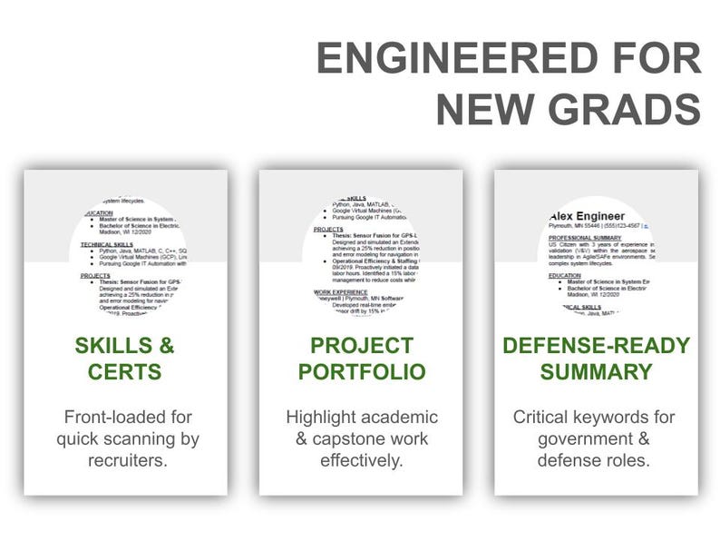Entry Level Engineer Resume Template | ATS Optimized (word, PDF Guide) - Etsy