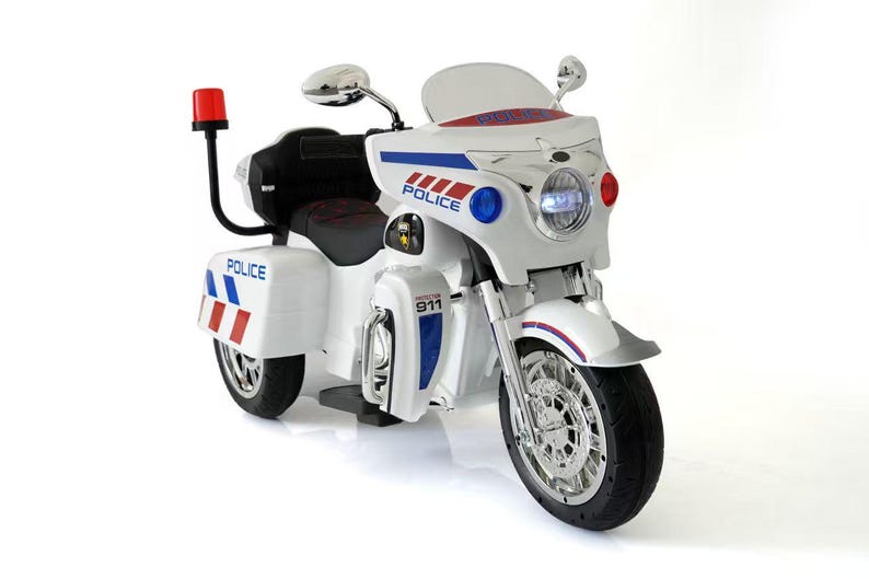 Kids Police Motorcycle Ride-on Toy | Outdoor Balance Bike - Etsy