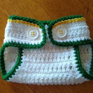 Crocheted Green Bay Packers Hat and Diaper Cover Set - Etsy