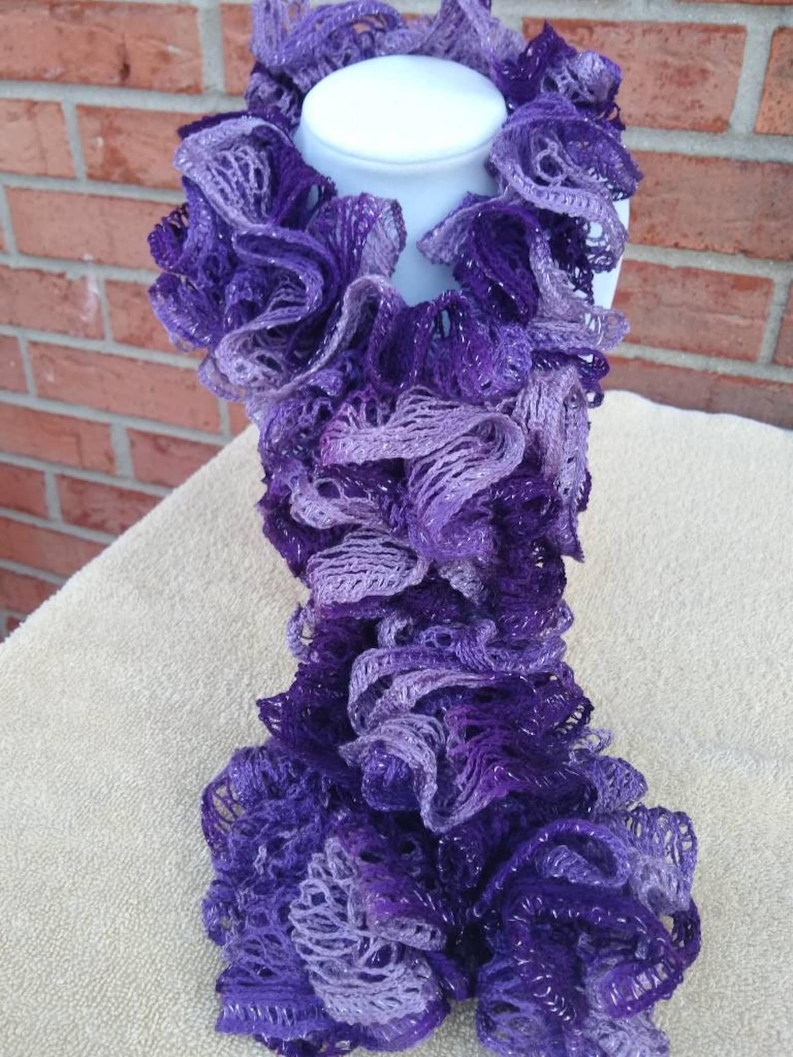 Beautiful Crocheted Fall/Winter Ruffled Scarves. Any | Etsy