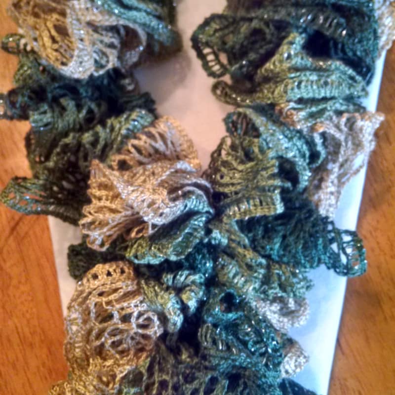 Crochet Ruffle Scarf - Etsy