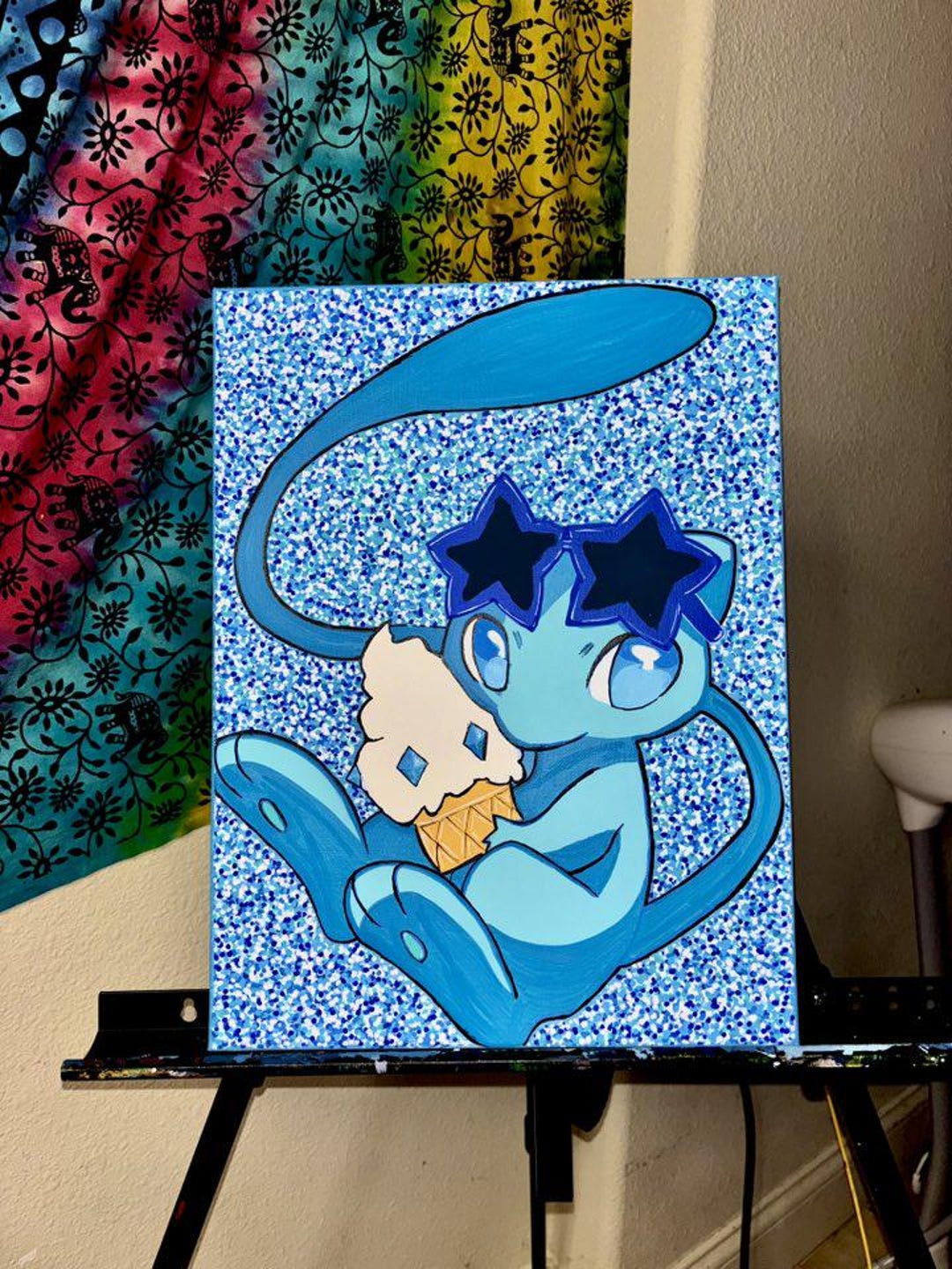 Sweet & Shiny Mew Painting - Etsy