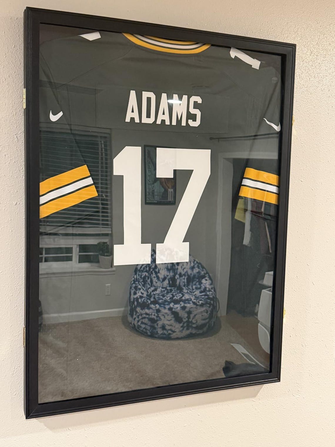 Wooden Jersey Frame Display Case for Wall Large Lockable T-shirt Shadow ...