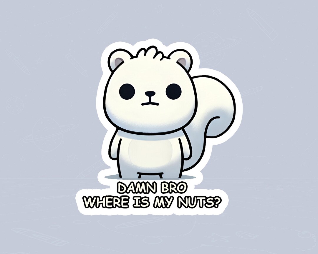 Serious Squirrel – Bro Where is My Nuts? - Sticker - Etsy