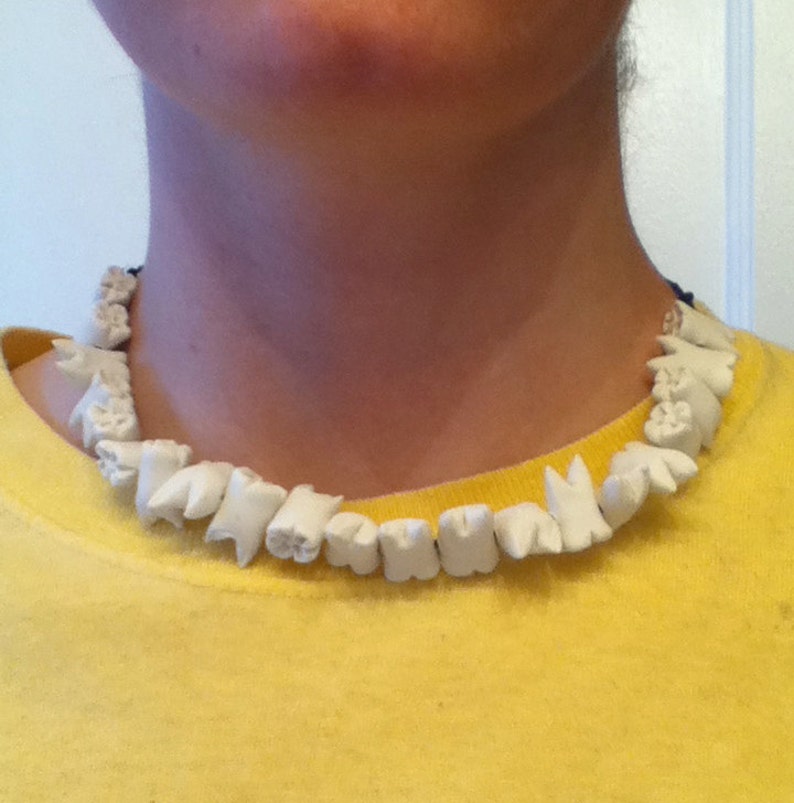 Small Human Teeth Necklace Womens Goth Rockstar - Etsy
