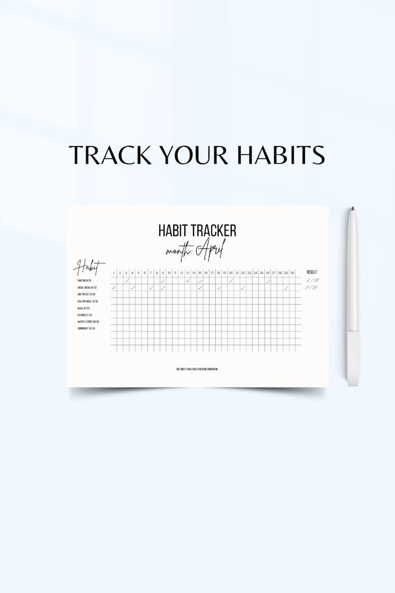 2026 Habit Tracker Bundle | Monthly Goal Tracker PDF | 30 Day Challenge ...