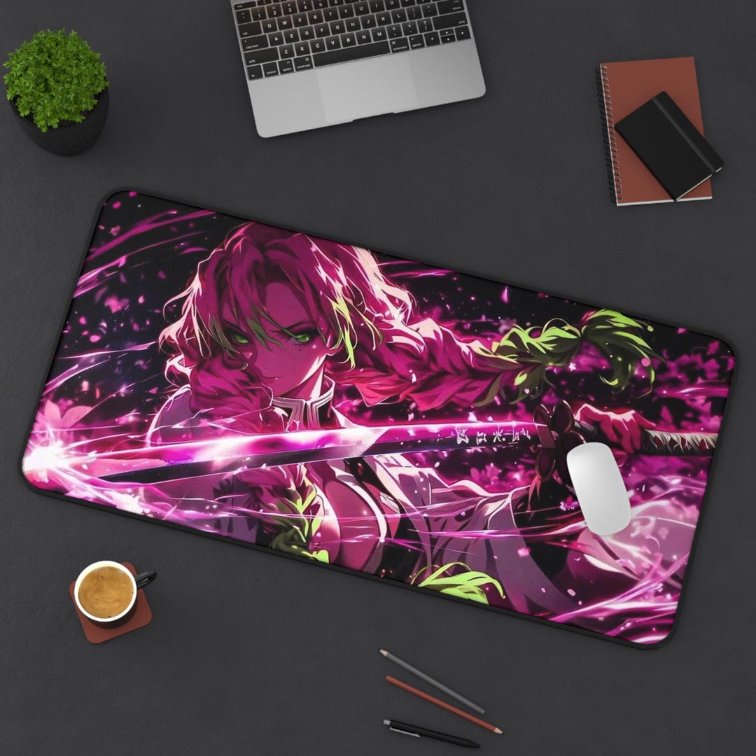 Mitsuri Kanroji Mouse Pad | Love Hashira Gaming Mat | Demon Slayer Pink ...