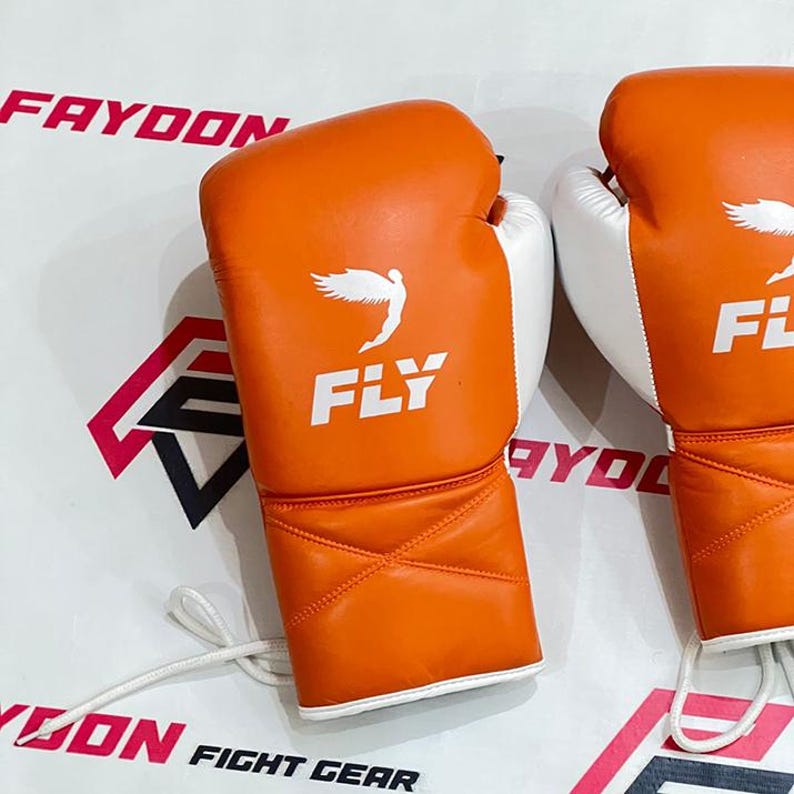 Custom Fly Boxing Leather Boxing Gloves Set Sparring Kit Head Gear Set ...