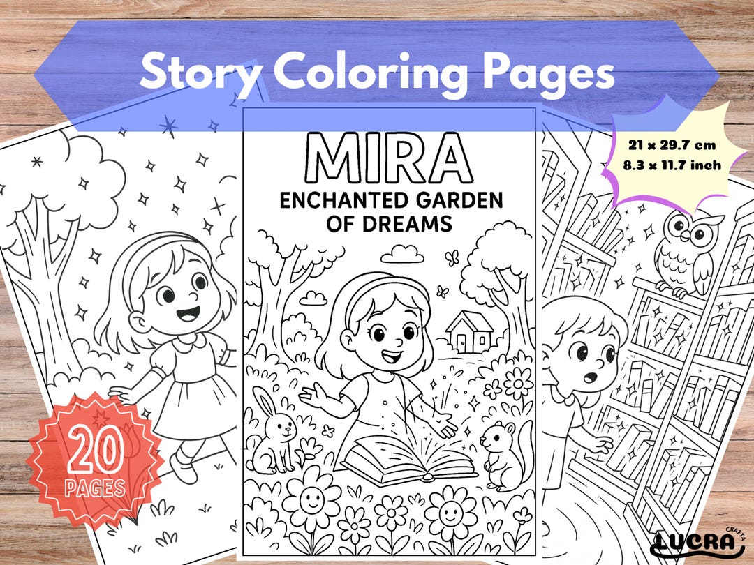 Coloring Book With Story, Creative Reading Activity for Preschool and ...