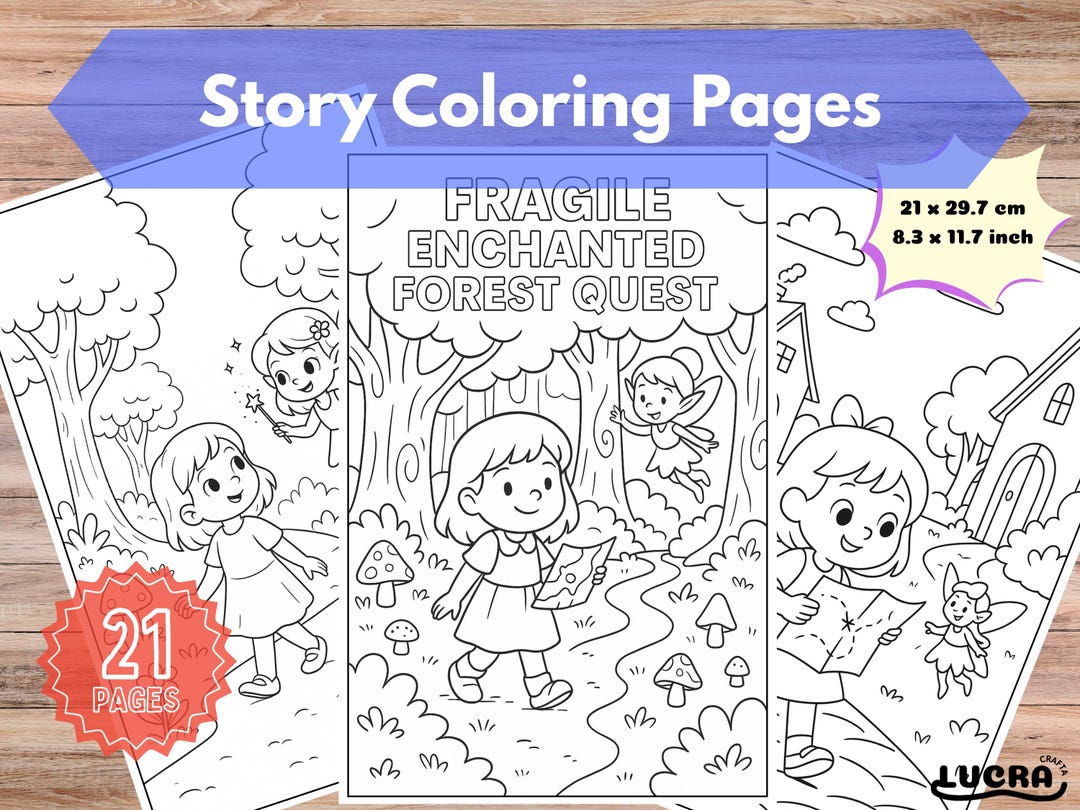 Story Coloring Book, Kids Coloring Pages, Preschool & Kindergarten ...