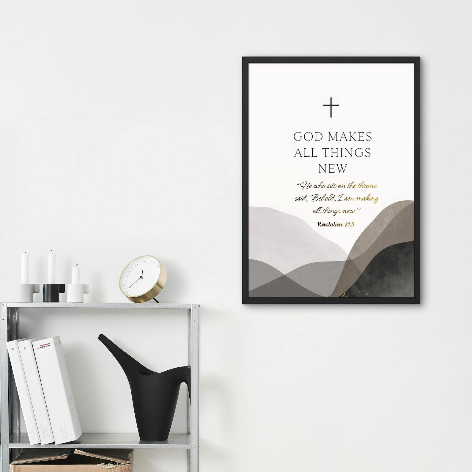 God Makes All Things New Wall Art | New Year Christian Printable ...