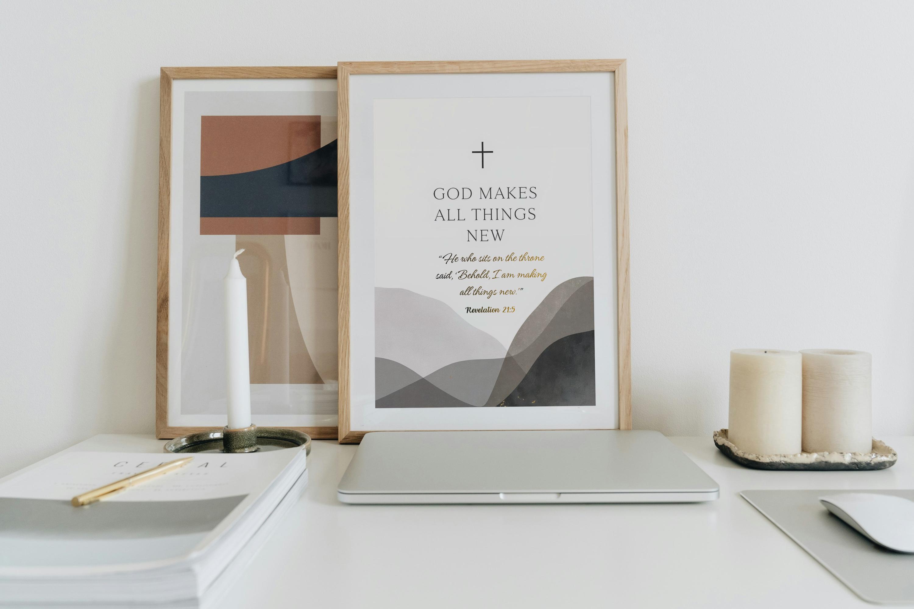 God Makes All Things New Wall Art | New Year Christian Printable ...