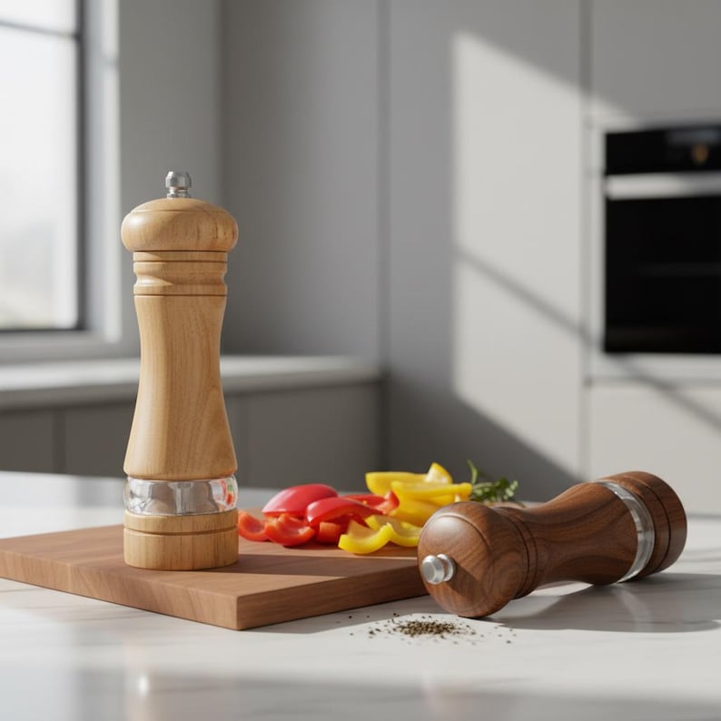 Manual Wooden Pepper Grinder | Salt & Pepper Mills With Ceramic Core ...