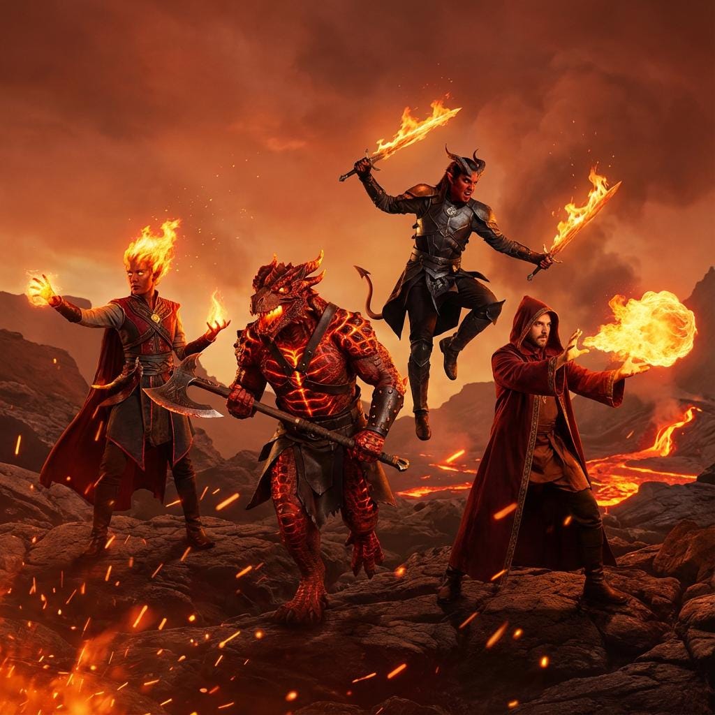 Custom Dnd Party Portrait | Group Character Illustration, Fantasy RPG ...