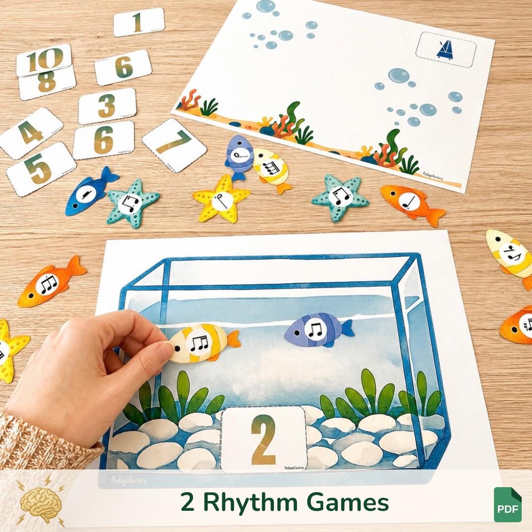 Printable Musical Aquarium Rhythm Game | Children's Music Education ...