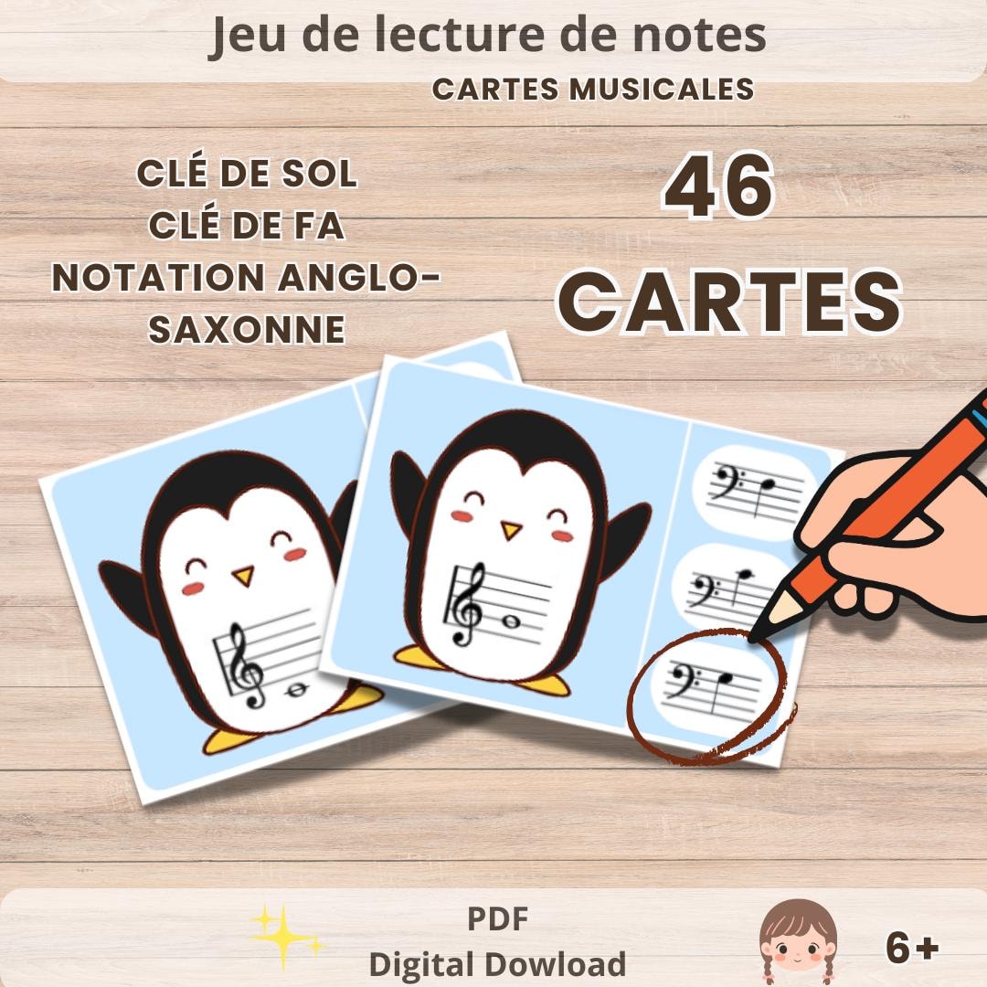 Musical Clip Card Game – Musical Notes in Treble Clef, Bass Clef ...