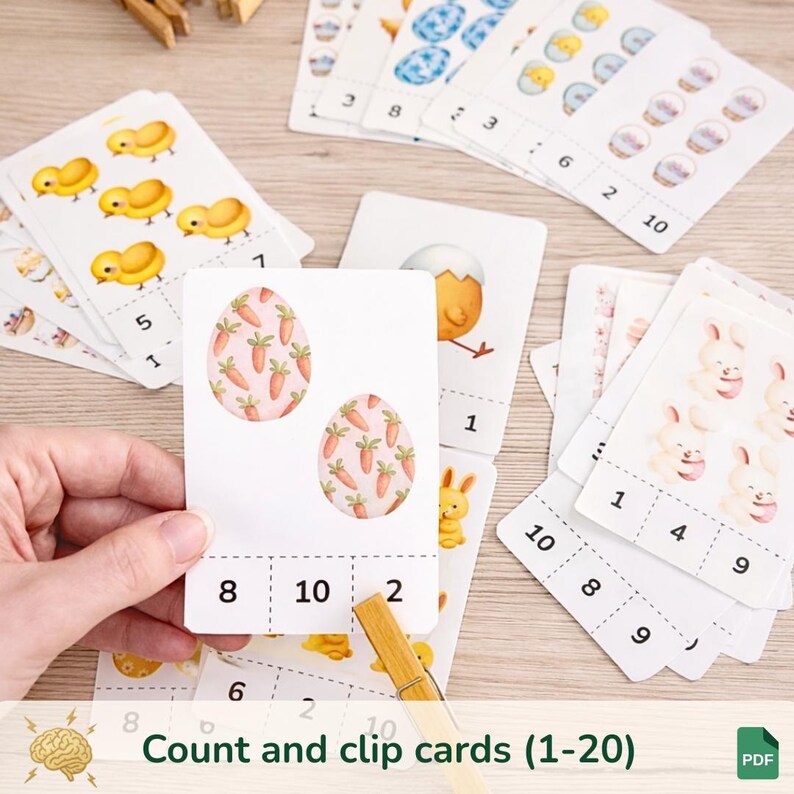 Easter Counting Cards – Numbers 1 to 20 – Children's Math Cards ...