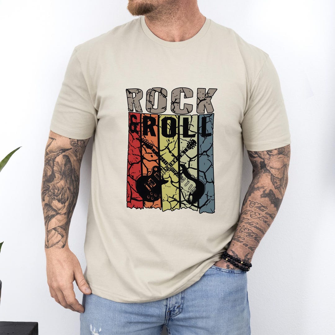 Vintage Rock and Roll Guitar T-shirt, Retro Music Graphic Tee - Etsy
