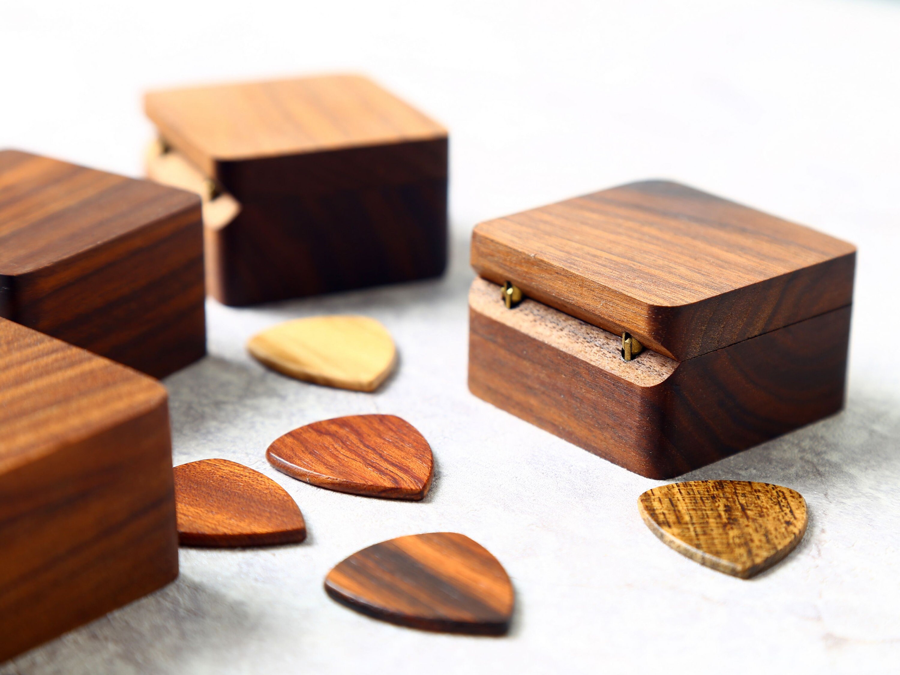 Personalized Walnut Wood Guitar Pick Box: Engraved Musician Gift - Etsy