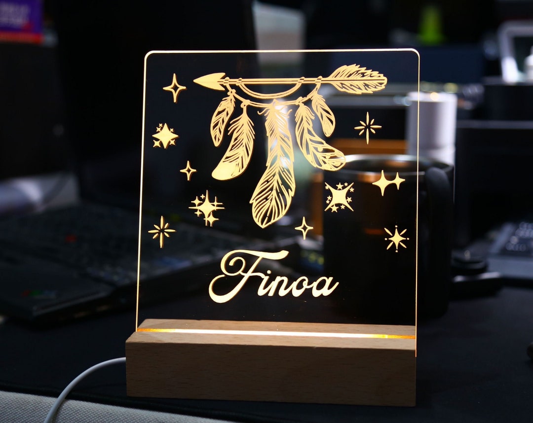 Personalized Name Light, Baby Gift, Kids Night Light, Nursery Decor ...