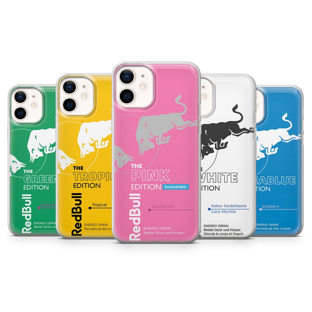 Red Bull Phone Case Energy Drink Cover for iPhone 17pro, 16, 15, 14, 13 ...