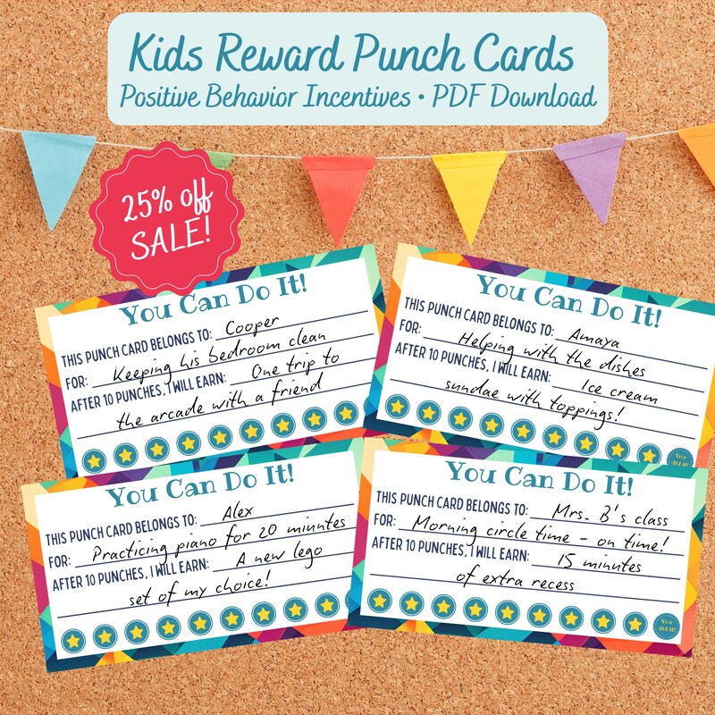 Punch Cards for Student - Etsy