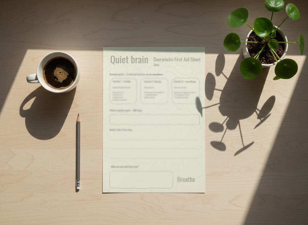 Overwhelm First Aid – Printable Sheet for Calm, Focus & Quick Reset - Etsy