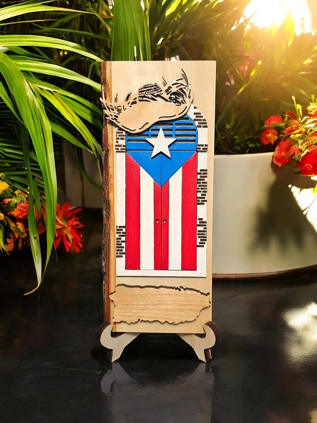 Puerta Bandera Rustica Jibara - Etsy