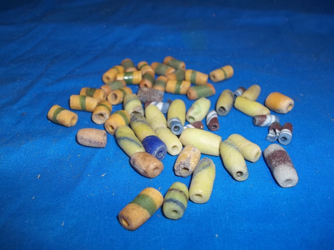 50 Vintage African Sand Cast Glass Beads Craft Supplies - Etsy