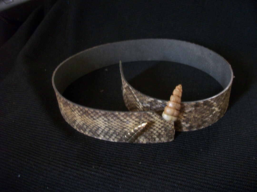 Real Animal Tanned Western Diamond Back Rattle Snake Skin Hat Band ...