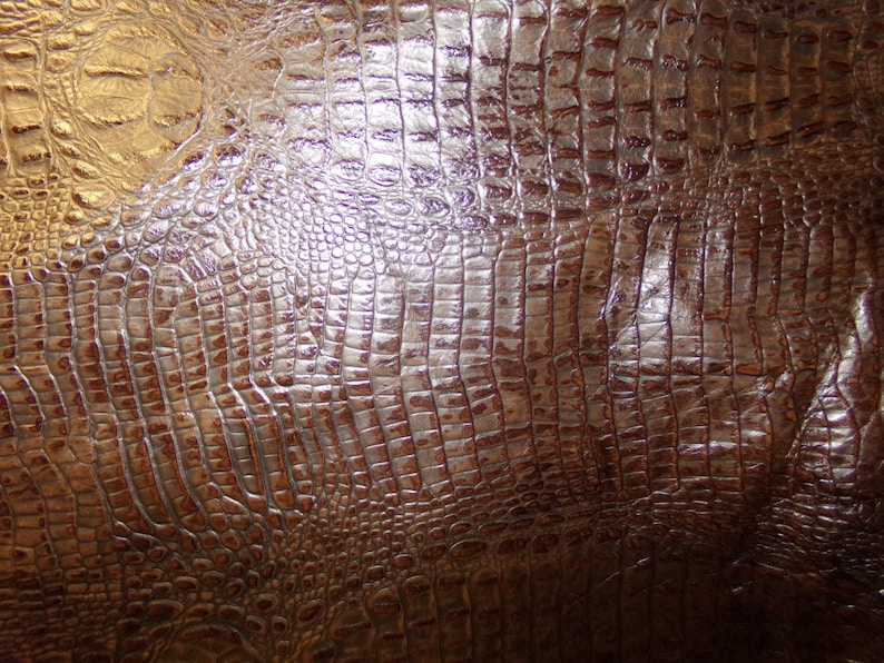 Two Real Pieces Leather Alligator Embossed Tanned Hides Craft Supplies ...