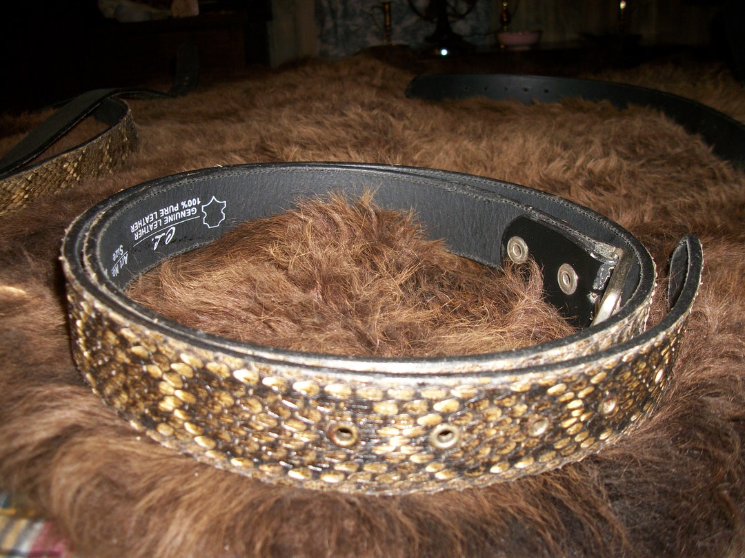 1 Real Animal Tanned Diamond Back Rattle Snake Skin Belt Part Taxidermy ...