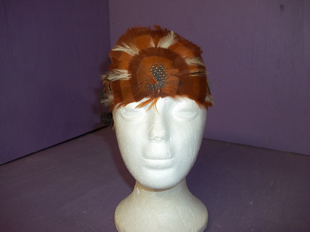 1 Real Animal Pheasant Bird Feather Hat Band Taxidermy Western Cowboy ...
