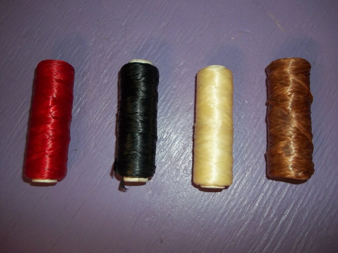 4 Real White Red Black Natural Artificial Animal Part Sinew String ...