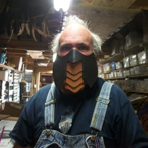 Real Leather Mid Evil Battle Face Mask Hand Made - Etsy
